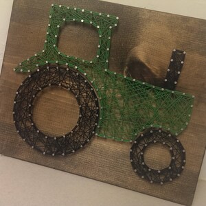 Tractor String Art, Nursery Wall Art, Tractor Art, Nursery Boys Art ...