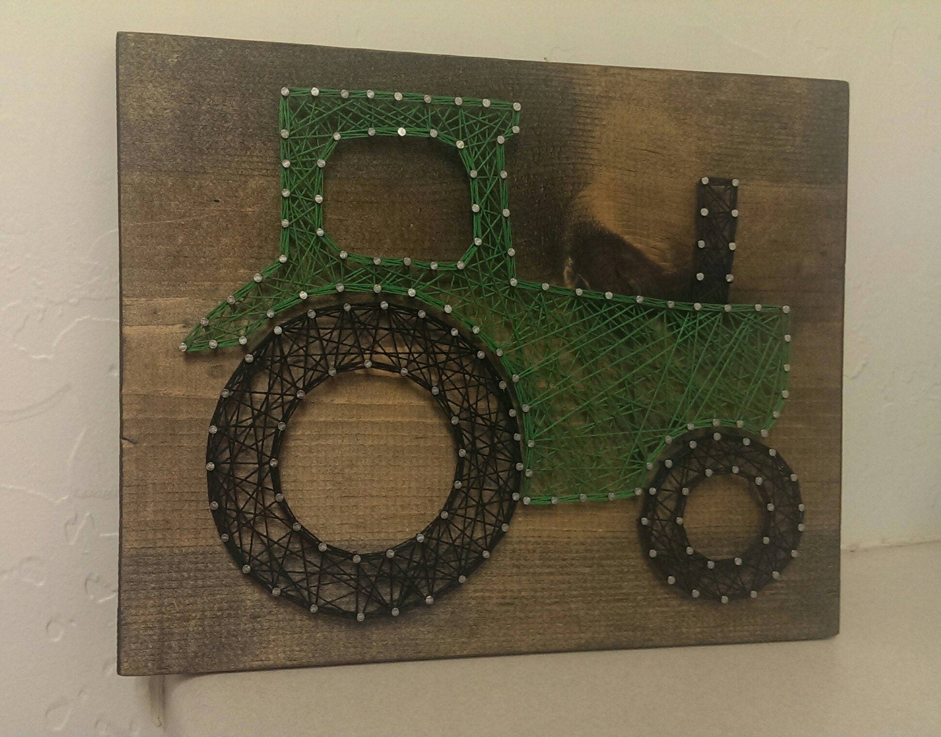 Tractor String Art Nursery Wall Art Tractor Art Nursery | Etsy