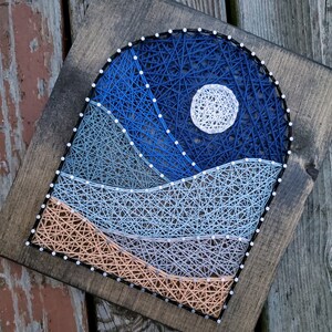 Nature String Art, Landscape Decor, Nature Decor, String Art, Mountain ...