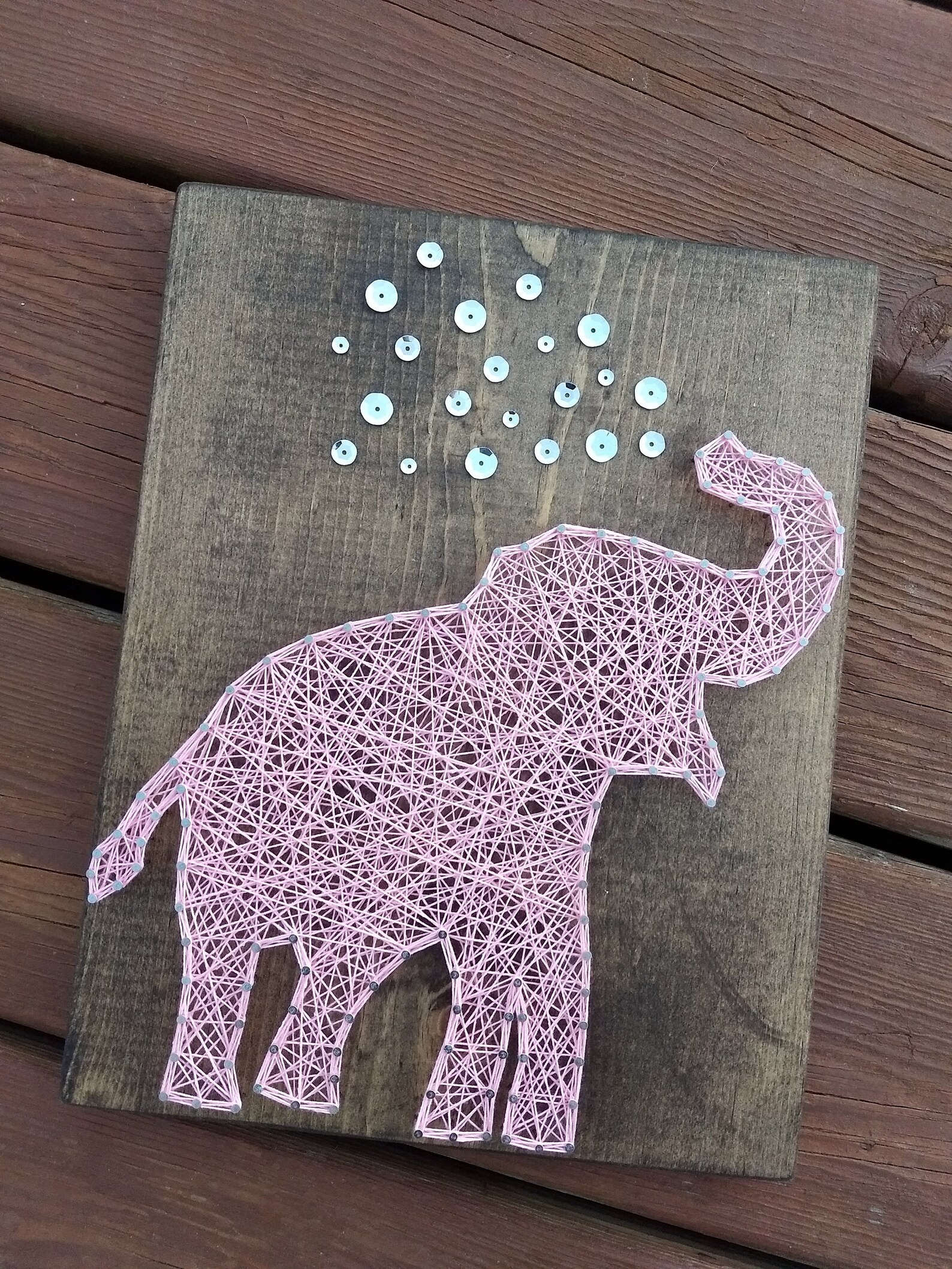 Elephant String Art Nursery String Art String Art Baby | Etsy