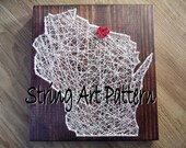 Wisconsin DIY String Art Pattern DIY String Art Pattern WI - Etsy