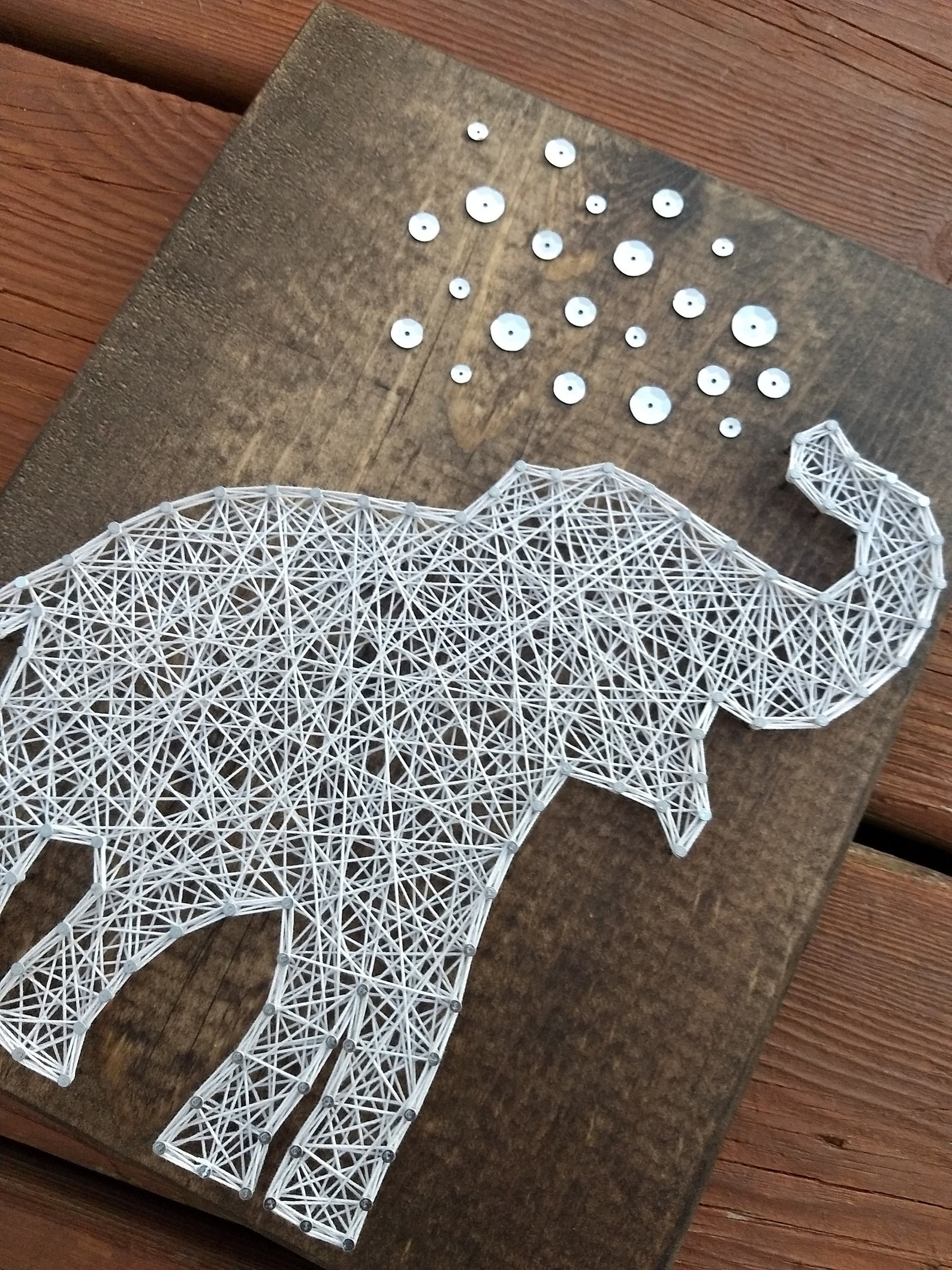 Elephant String Art Nursery String Art String Art Baby | Etsy