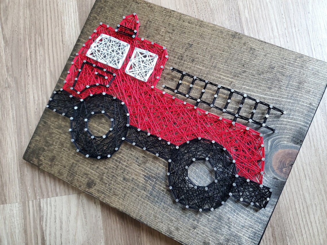 Fire Truck String Art Firetruck String Art String Art - Etsy