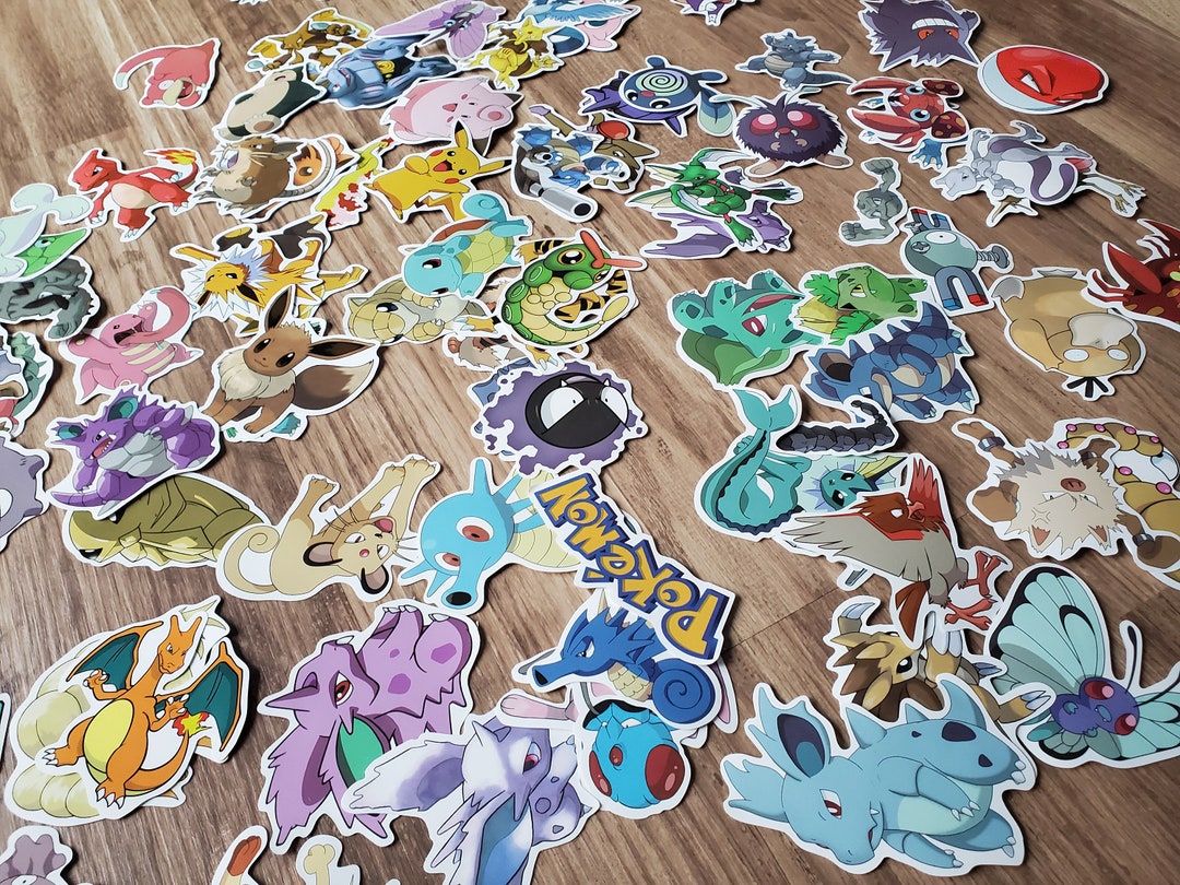 Pokémon Stickers, Pokemon Sticker, Pokémon Sticker Lot, Lot of Pokémon ...