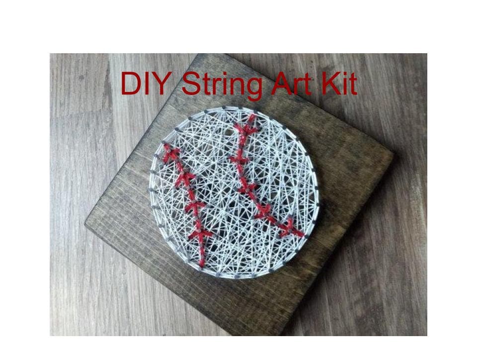 Baseball String Art Diy String Art Kids Diy Craft Baseball - Etsy Australia