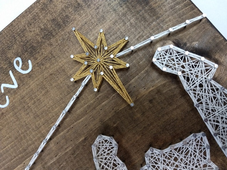 Believe string art Christmas string art baby Jesus string | Etsy