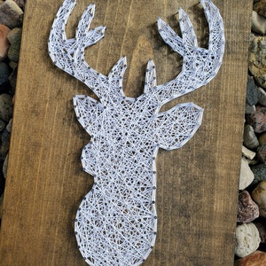 Deer String Art, Deer Art, Outdoor String Art, Deer String Design, Deer ...