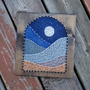 Nature String Art, Landscape Decor, Nature Decor, String Art, Mountain ...