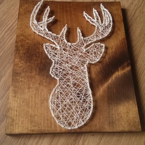 Deer String Art, Deer Art, Outdoor String Art, Deer String Design, Deer ...