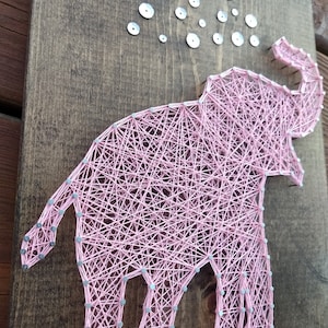 Elephant String Art, Nursery String Art, String Art, Baby String Art ...