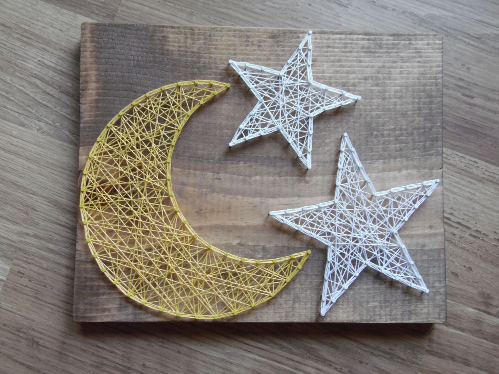 Moon String Art Star and Moon String Art Nursery String Art | Etsy
