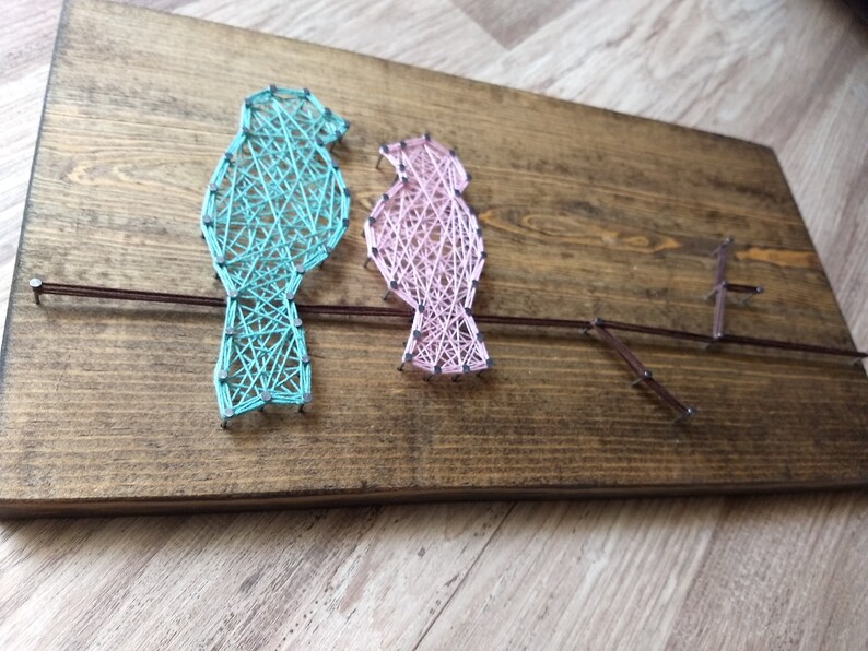 Birds on a branch string art bird string art Birds in Tree | Etsy