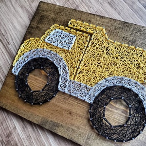 Truck String Art, Dump Truck String Art, Boy String Art, Construction ...