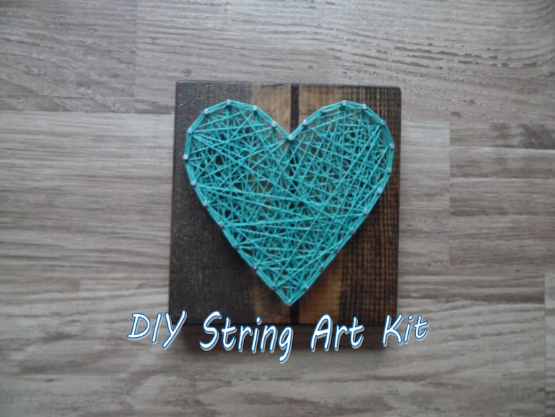 Mini Heart Diy Kit Mini Kids String Art Kit Diy String Art | Etsy