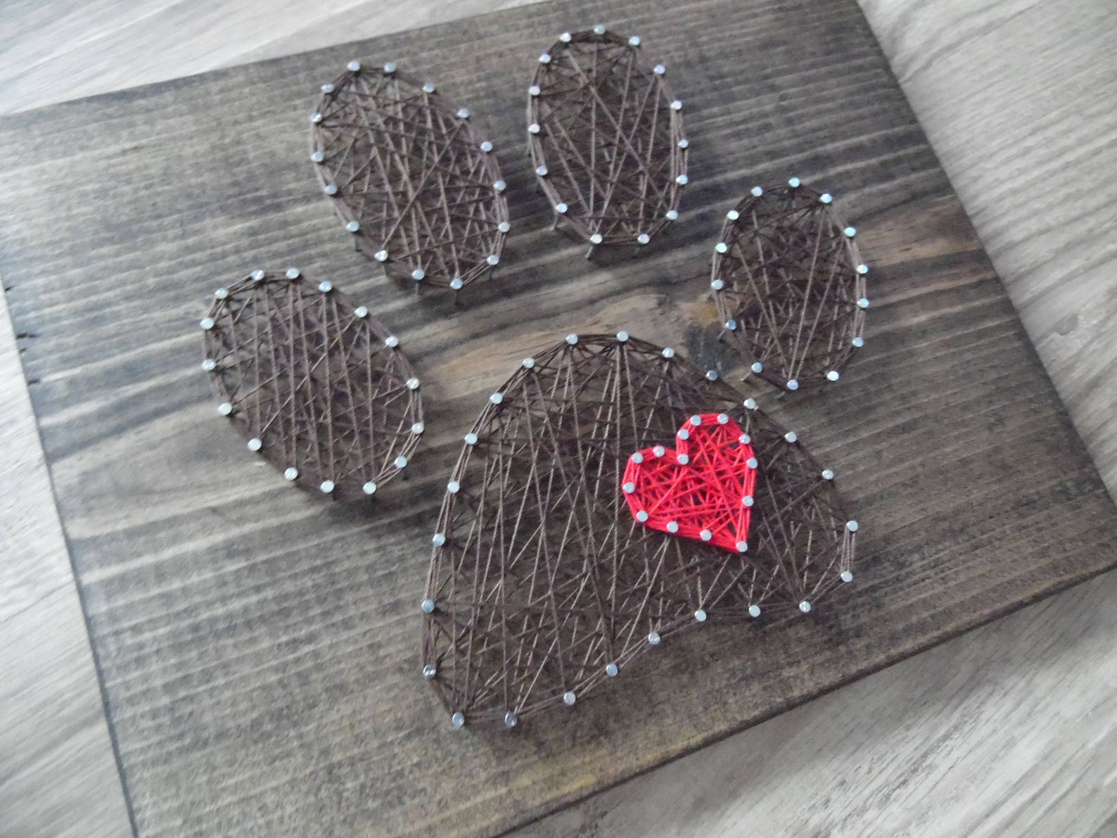 Paw Print String Art String Art Paw Print Animal String Art | Etsy Canada