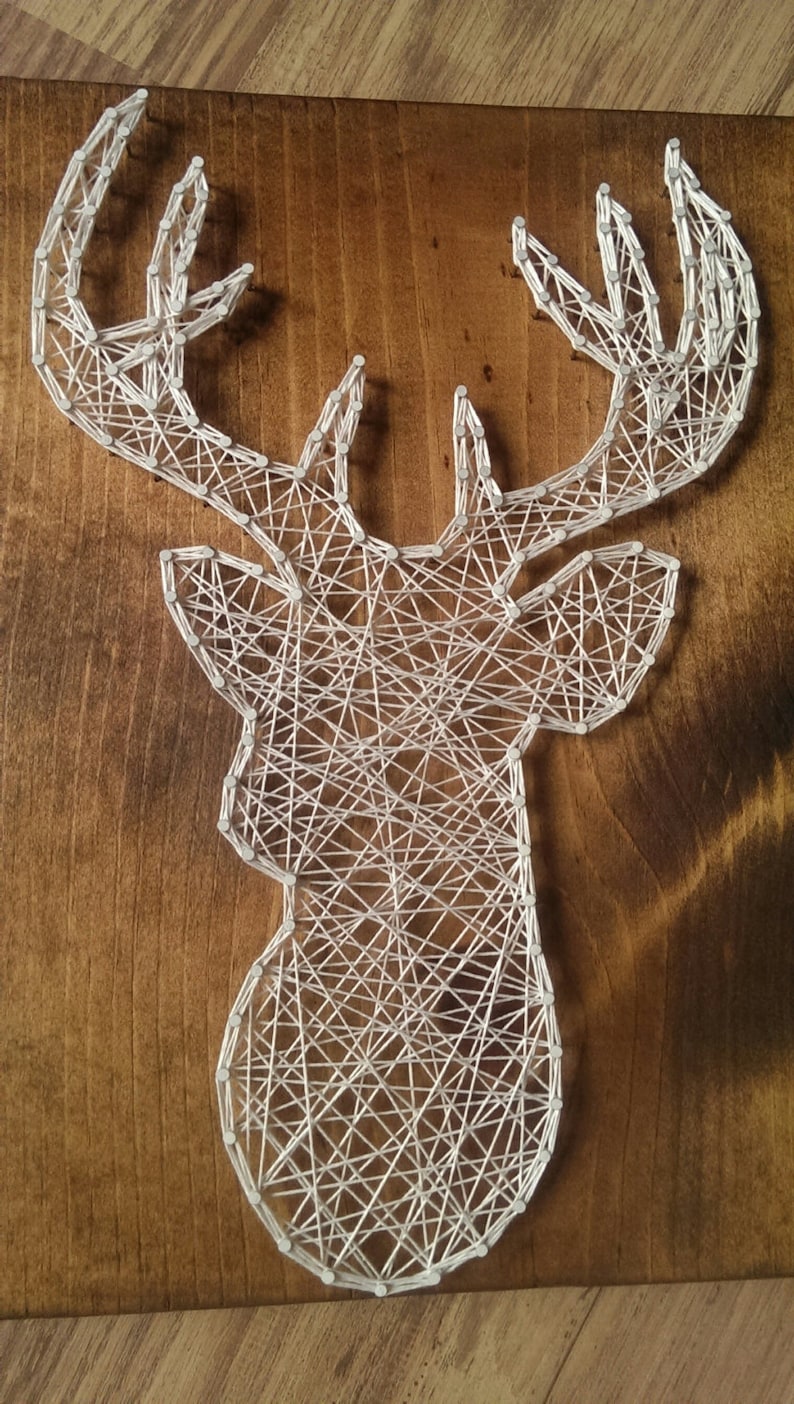 Deer String Art Deer Art Outdoor String Art Deer String - Etsy