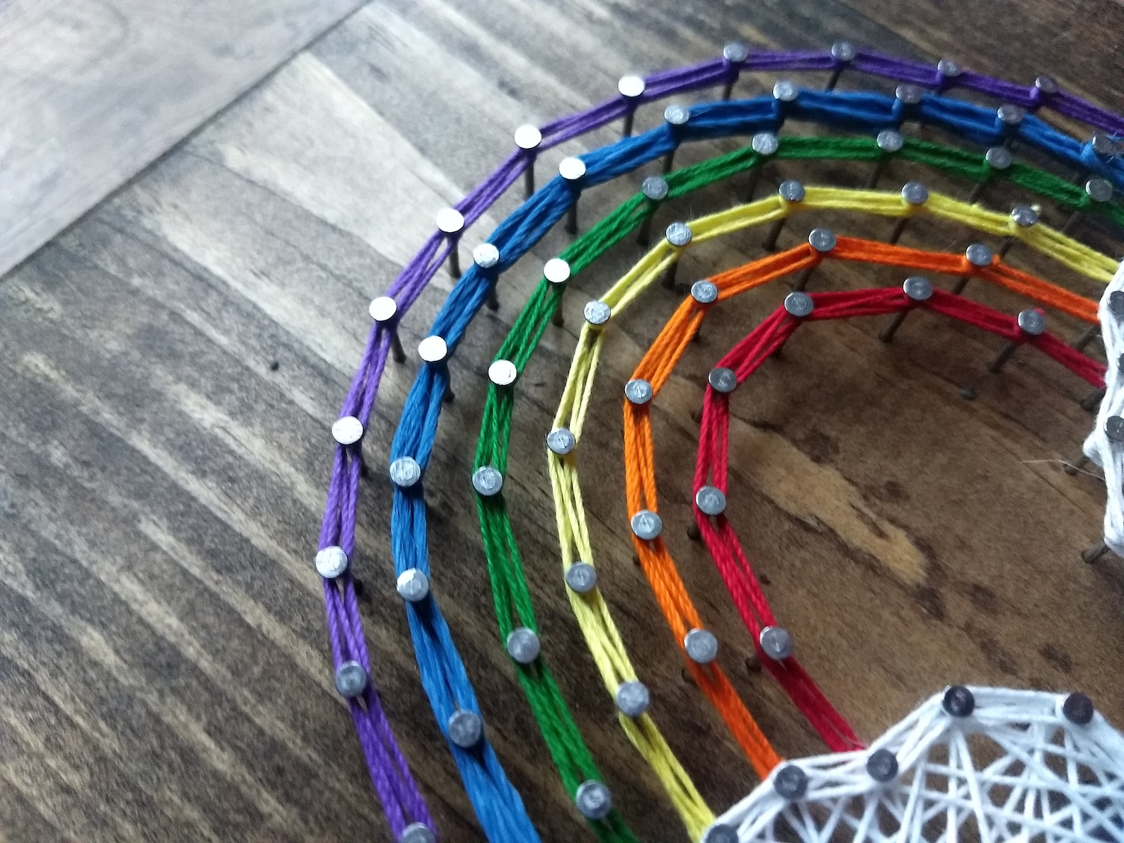 Rainbow String Art String Art Kit Diy Rainbow String Art | Etsy