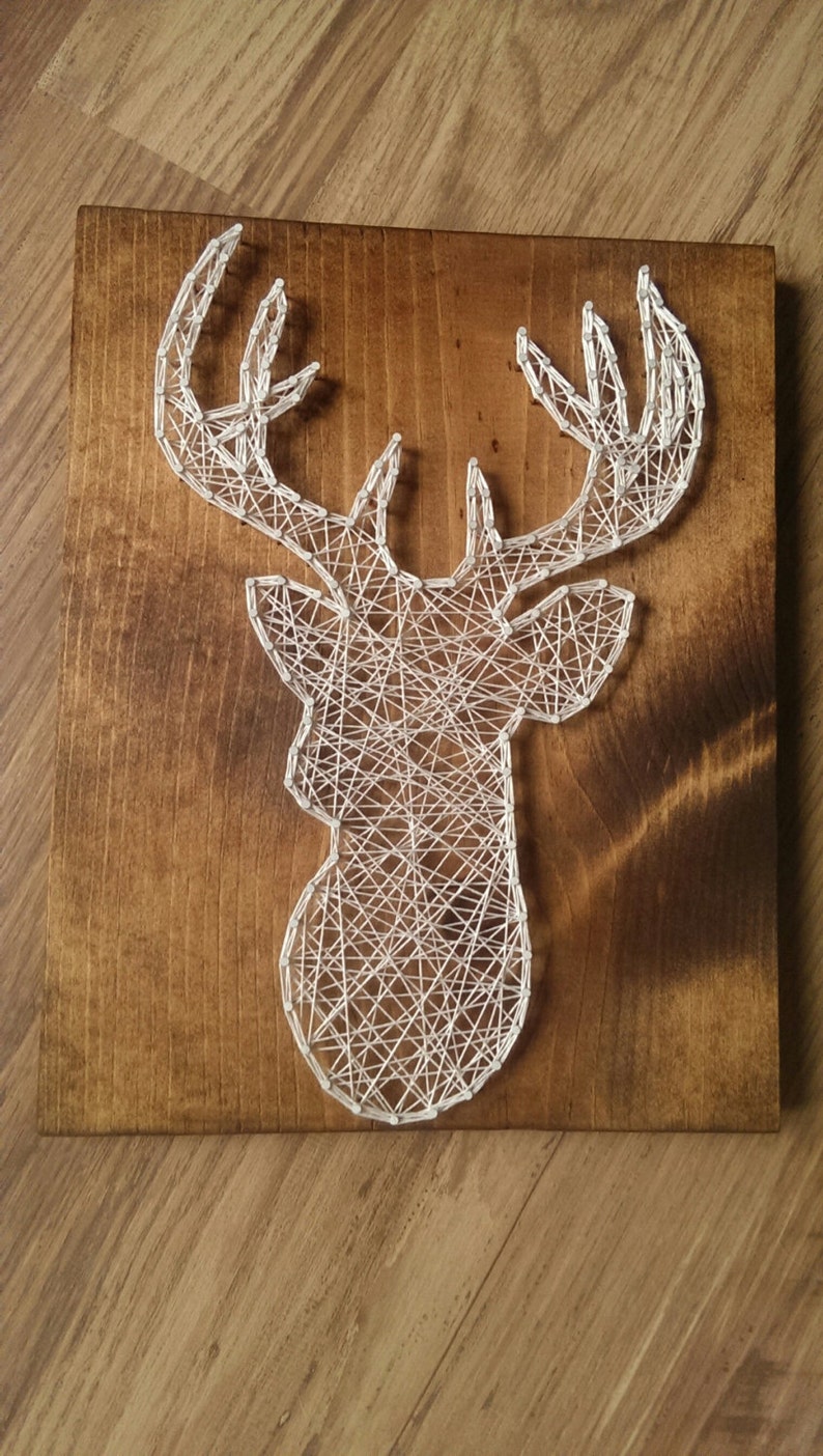 Deer String Art Deer Art Outdoor String Art Deer String - Etsy