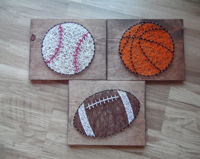 Sports String Art Baseball String Art Basketball String Art - Etsy