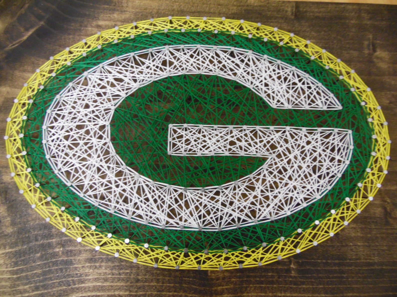 Packer String Art Football String Art Green and Gold String - Etsy