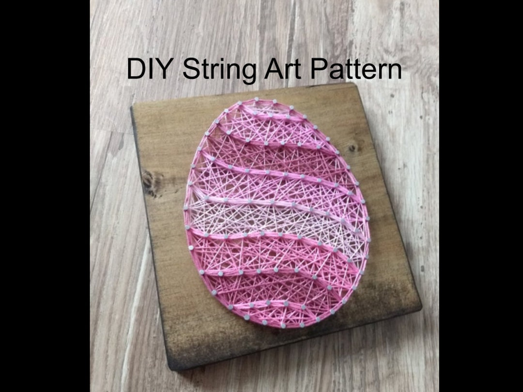 DIY String Art Pattern, String Art Easter Egg Pattern, Easter String ...