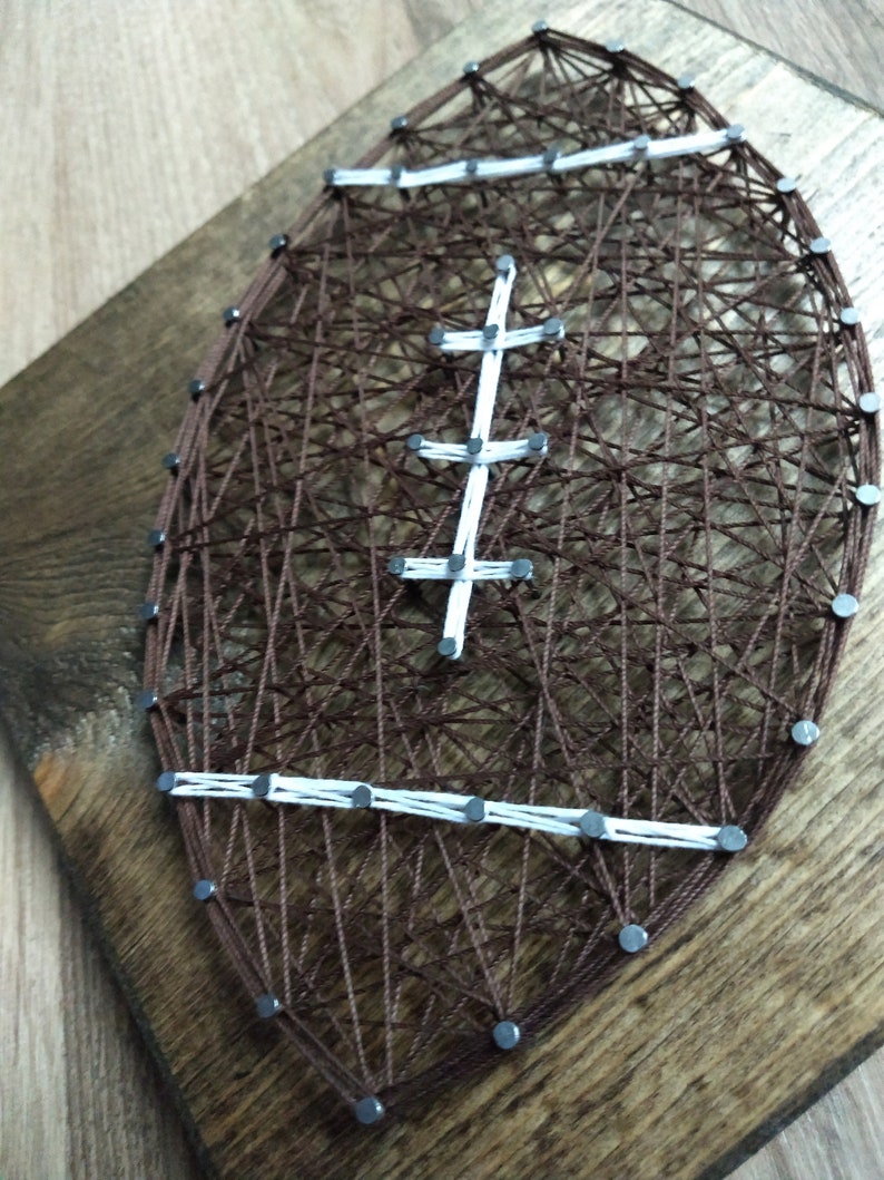 Football String Art Diy Football String Art Kids Diy String | Etsy