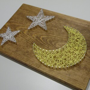 Moon String Art, Star and Moon String Art, Nursery String Art, Star ...