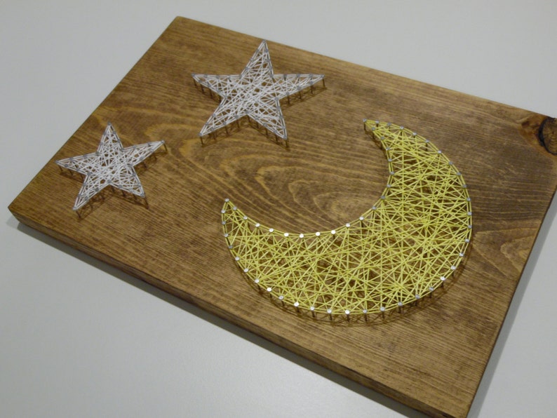 Moon String Art Star and Moon String Art Nursery String Art - Etsy New ...