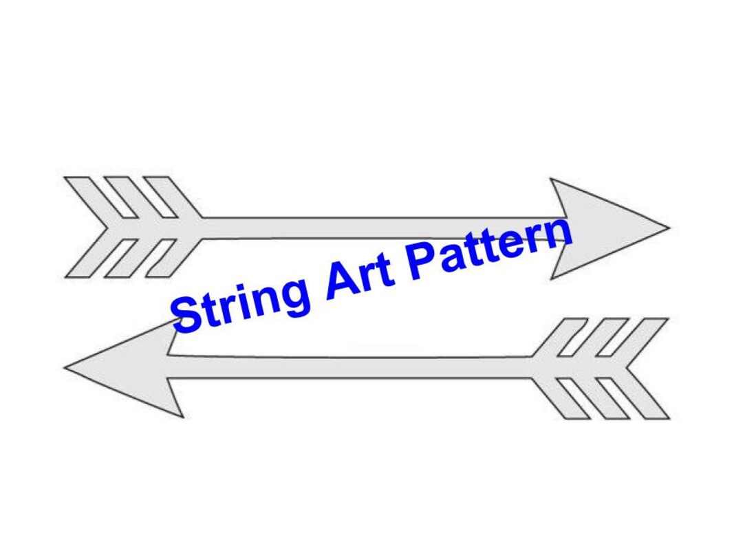 String Art Pattern, Arrow String Art, DIY Arrow String Art Pattern ...