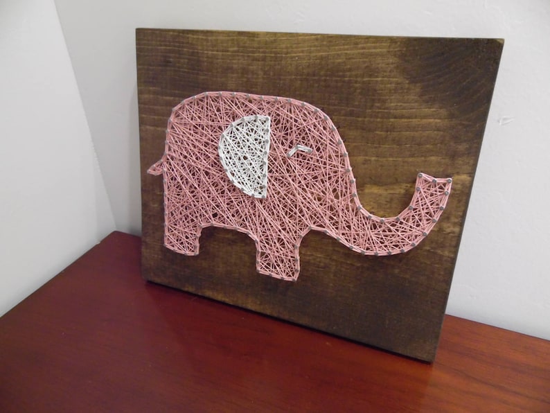 Baby Elephant String Art Elephant String Art Baby Girl - Etsy