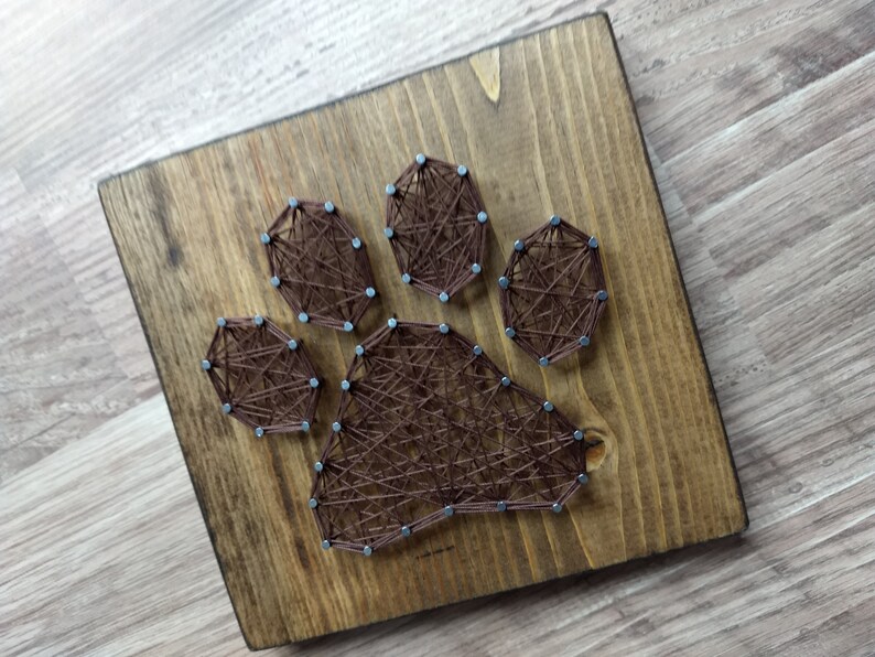 String Art Kit Kids Craft Diy Kids Craft Paw Print String | Etsy