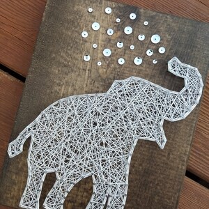 Elephant String Art, Nursery String Art, String Art, Baby String Art ...