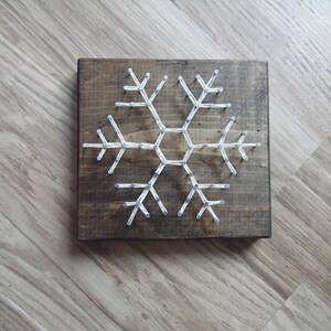 String Art Pattern, Christmas Craft, DIY String Art, Snowflake Craft ...