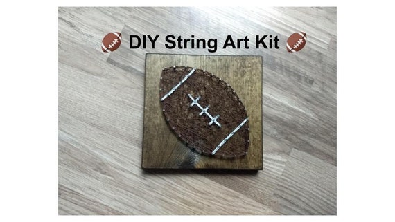 Football String Art Diy Football String Art Kids Diy String | Etsy