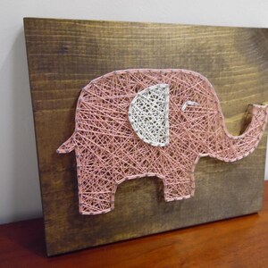 Baby Elephant String Art, Elephant String Art, Baby Girl Nursery Decor ...
