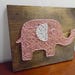 Baby Elephant String Art, Elephant String Art, Baby Girl Nursery Decor ...