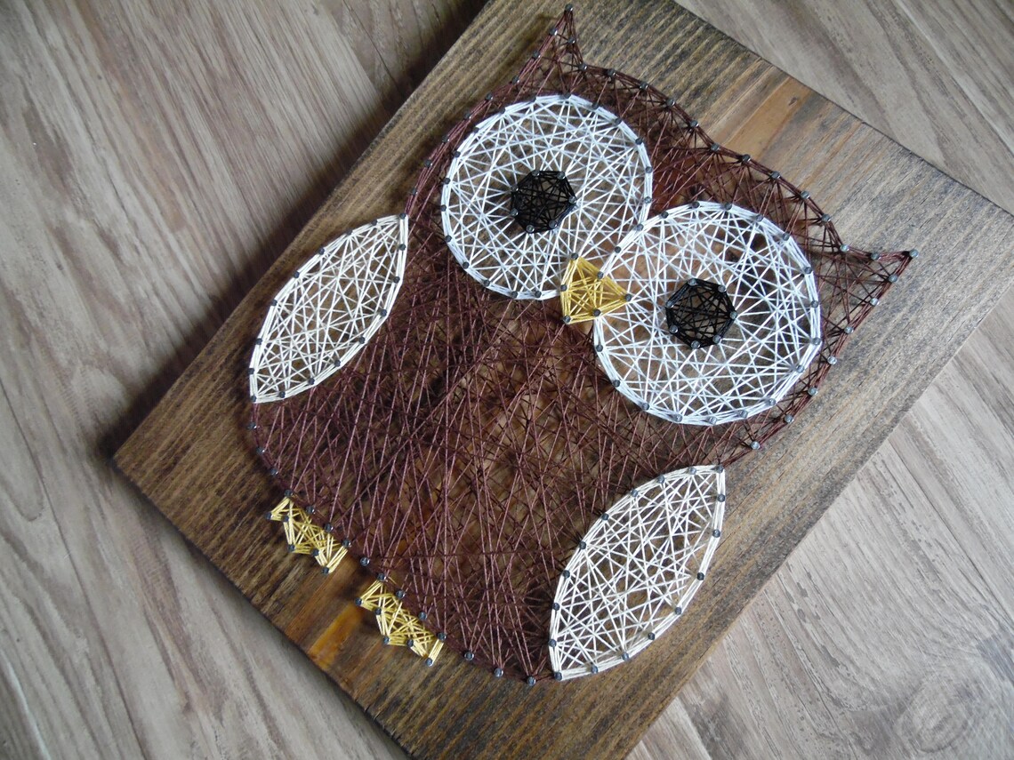 Owl String Art Fall String Art Owl Wall Art Owl Wall - Etsy