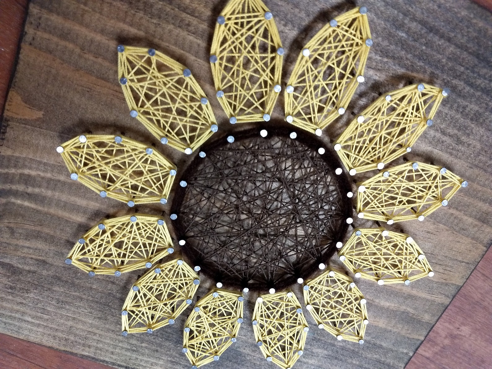 Sunflower String Art Pattern, String Art Pattern, String Art, String ...