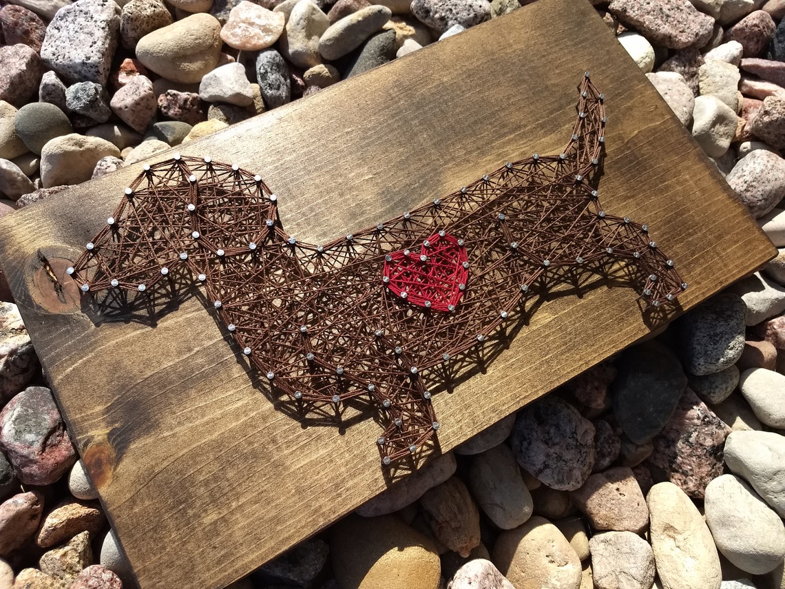 Dachshund String Art Dog String Art Wiener Dog String Art - Etsy