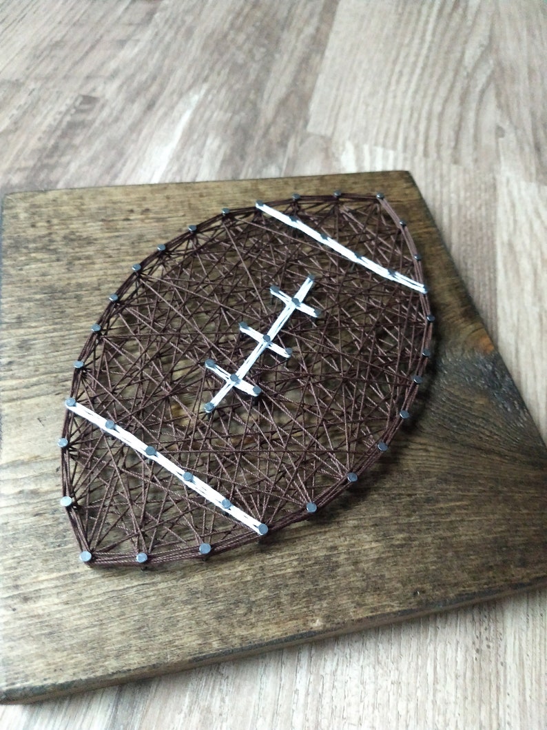 Football String Art Diy Football String Art Kids Diy String | Etsy