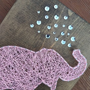 Elephant String Art, Nursery String Art, String Art, Baby String Art ...