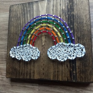Rainbow String Art, String Art Kit, Diy Rainbow String Art, Diy String ...