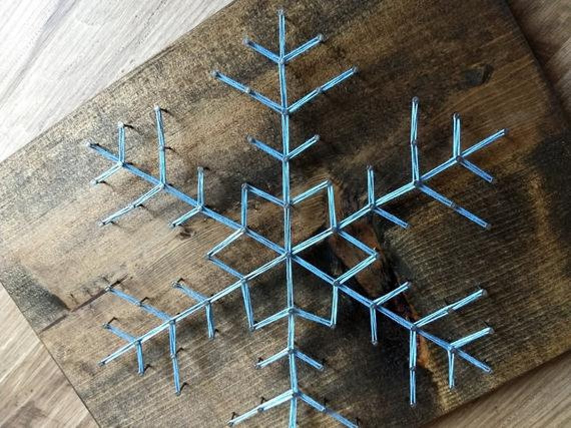 Snowflake Pattern String Art Pattern Snowflake String Art | Etsy