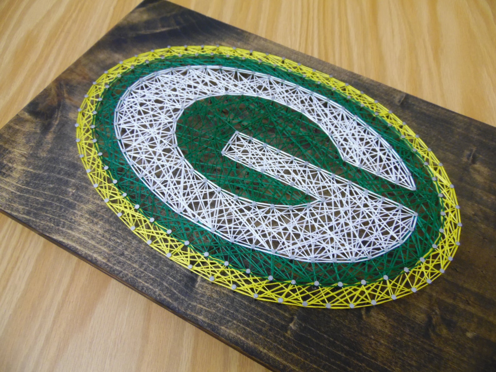 Packer String Art Football String Art Green and Gold String - Etsy