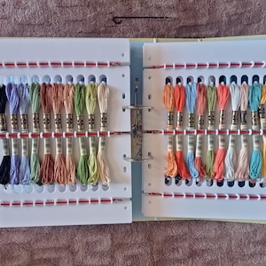 Organizer for Cross Stitch for 20 Skeins set of 2 Sheetshooksticker ...