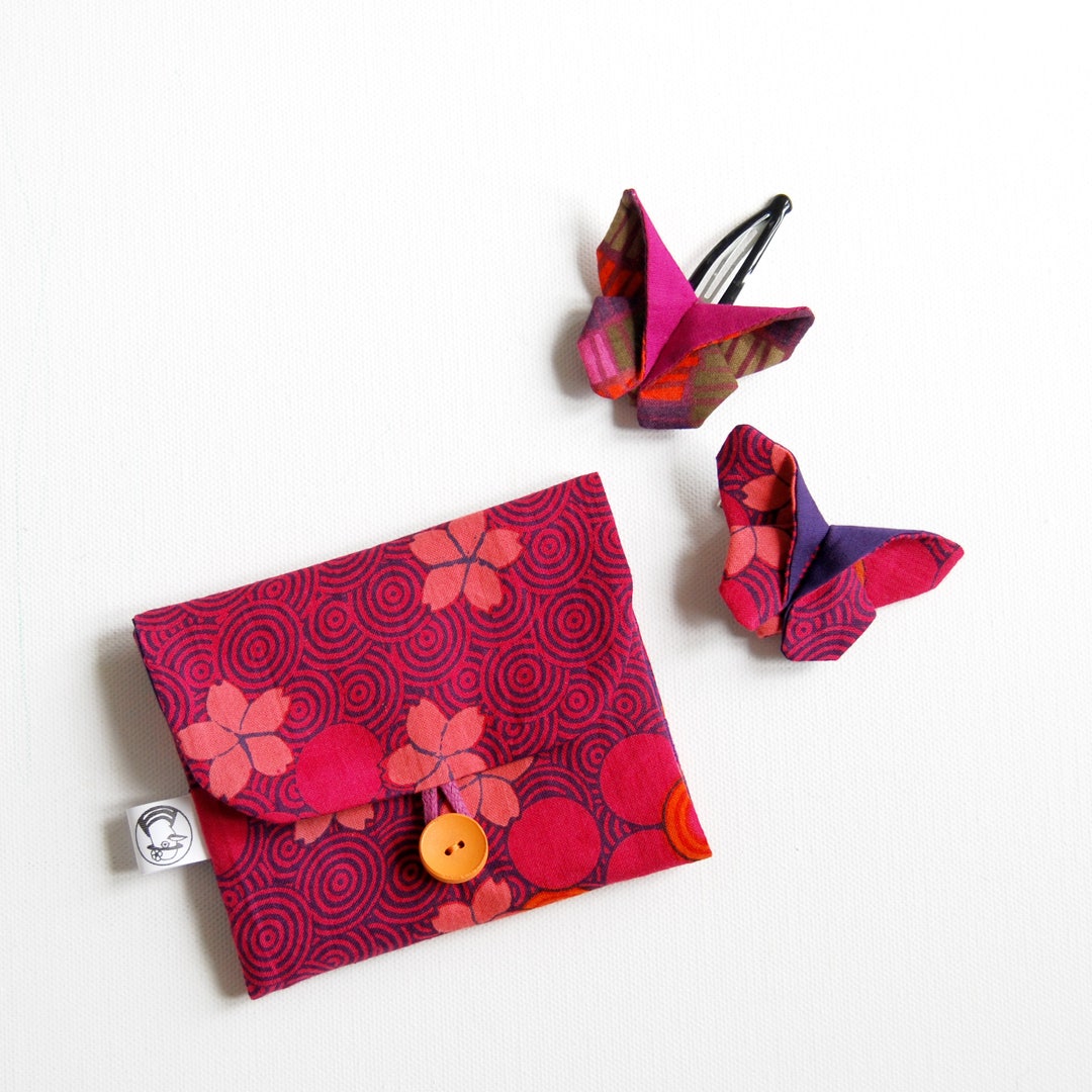 Organizer Hair Slide Clips Barrette Bag Pouch Pink - Etsy