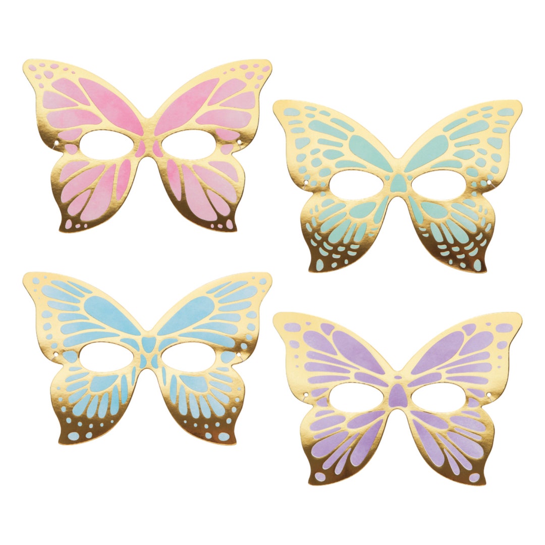 Butterfly Party Masks 8ct | Pastel Butterfly Birthday Decor | Flutter ...