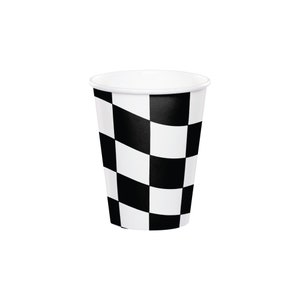 Classic Checkered Flag Paper Cups 8ct | Race Car Birthday Decor | Two ...