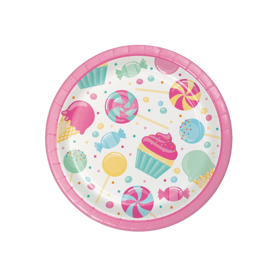Candy Shop Dessert Plates 8ct | Candy Shop Birthday Party | Candy Land ...