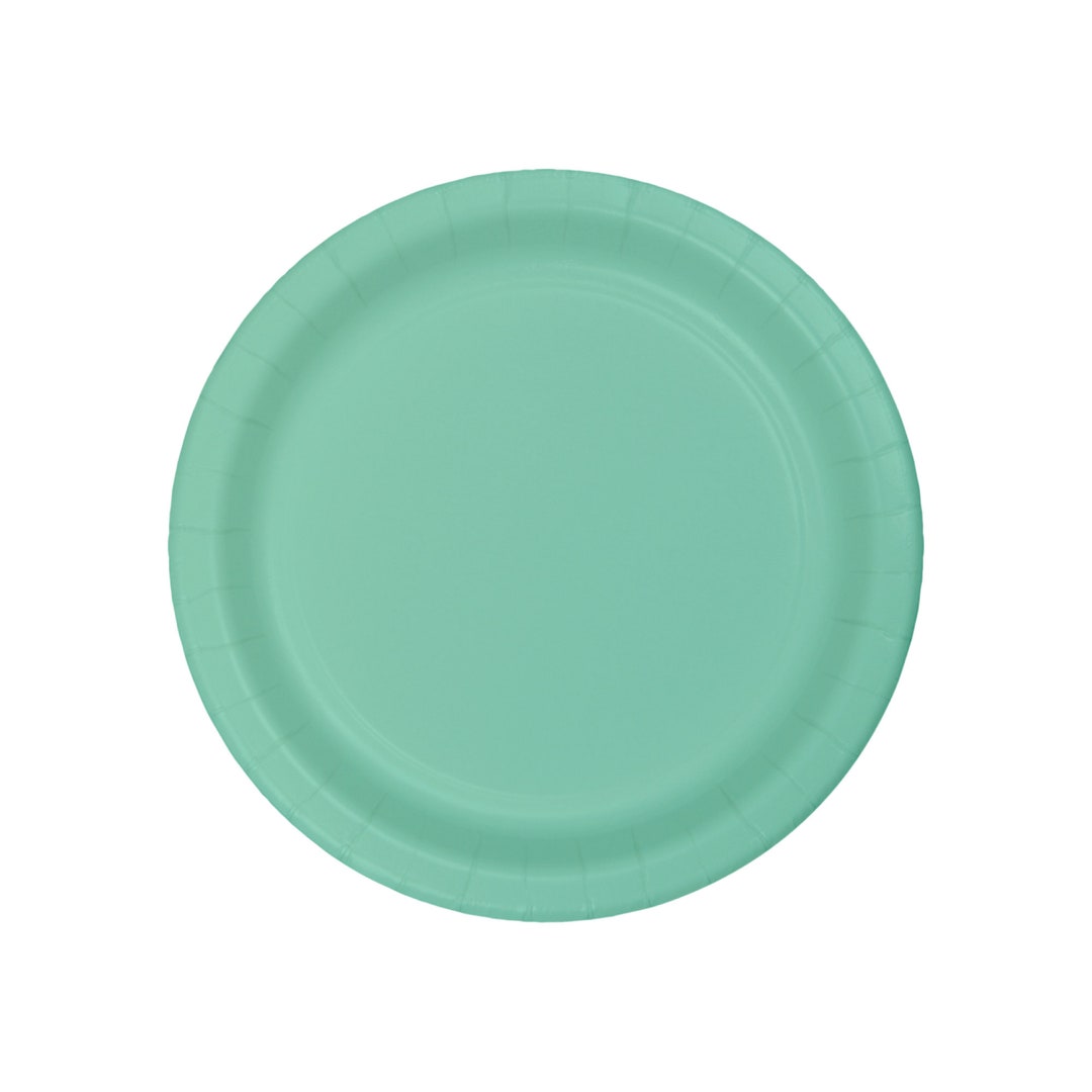 Mint Green Dessert Plates (8ct) – Paper Party Plates for Baby or Bridal ...